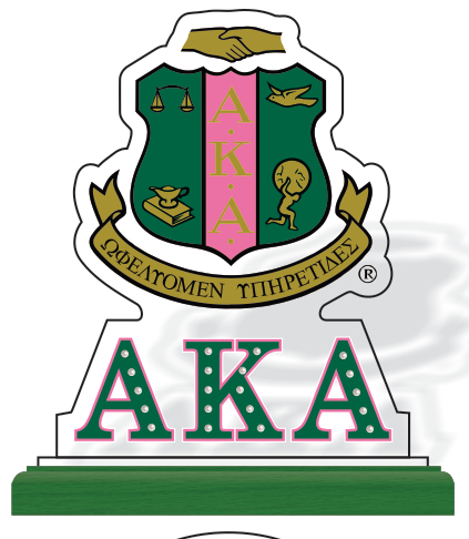 AKA Acrylic Desktop Crest Wooden Base - CQ