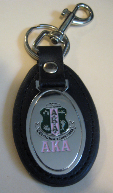 AKA Black Leather Key Chain