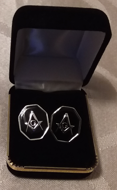 Mason Symbol Octagon Cufflinks - Black - WW