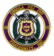 Omega Psi Phi Fraternity Patches - iron-on or sew-on
